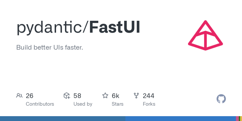 GitHub - pydantic/FastUI: Build better UIs faster.?