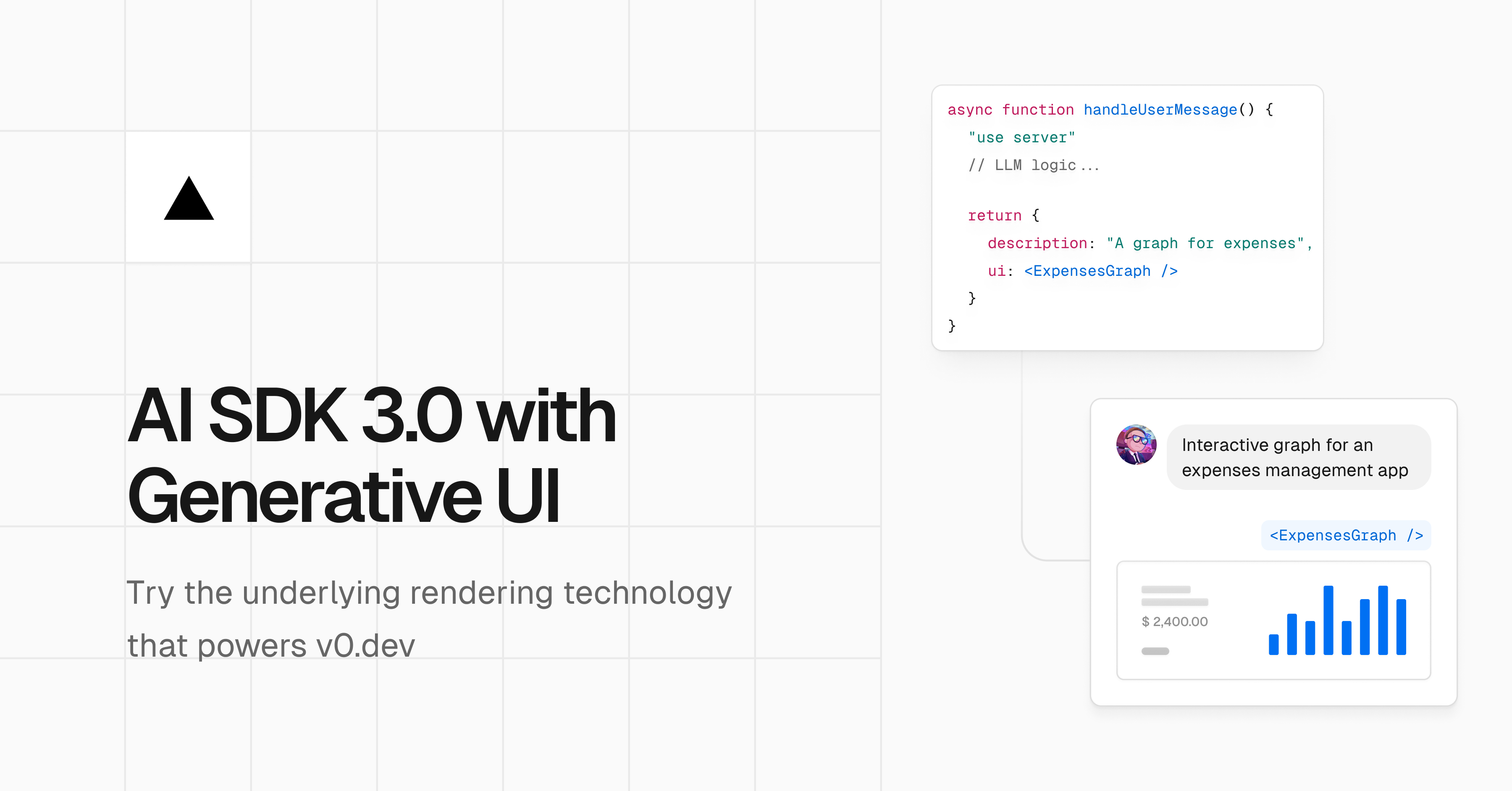 Introducing AI SDK 3.0 with Generative UI support – Vercel?